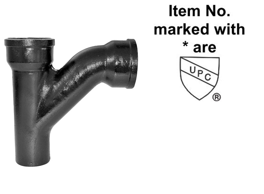 6x4* C/I COMBO WYE & 1/8 BEND SERVICE WEIGHT CAST IRON