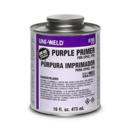 32 OZ. UNI-WELD PURPLE PRIMER FOR PVC/CPVC 8700 SERIES