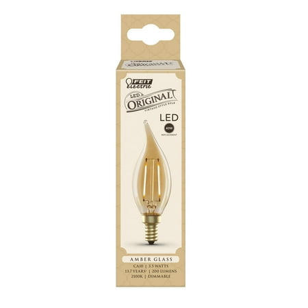 2.5w/25 LED AMB FILAMENT BULB 25wEQUIV/200LUM/15mhr/2100K-BX