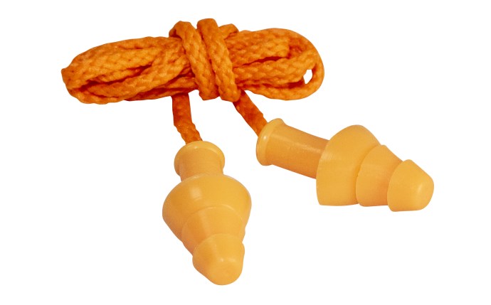 1pr CORDED EAR PLUGS-SILICONE