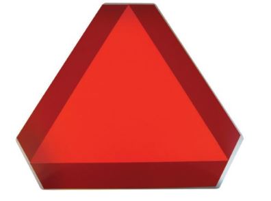 SLOW-MOVING VEHICLE SIGN ALUM EMBLEM HIGH VISIBILITY