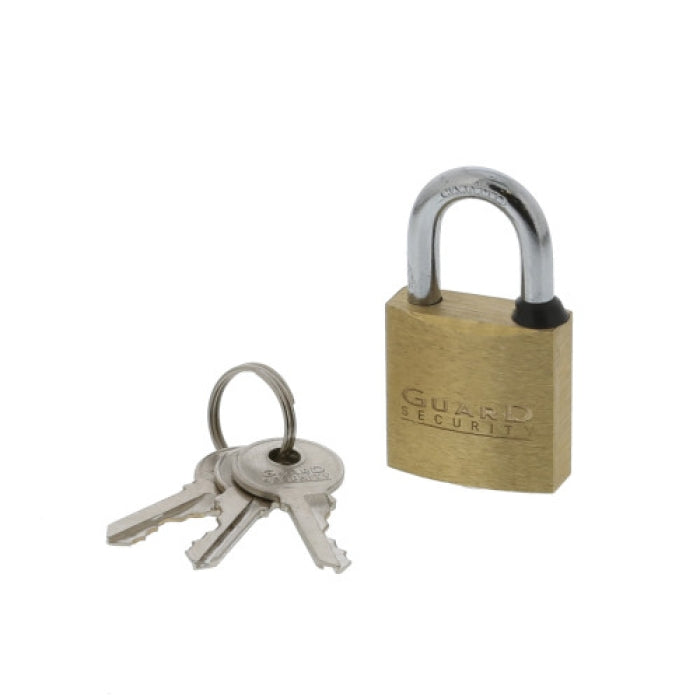 1*KA#4 BRASS PADLOCK M2 KEYWAY/3 KEYS/CARDED